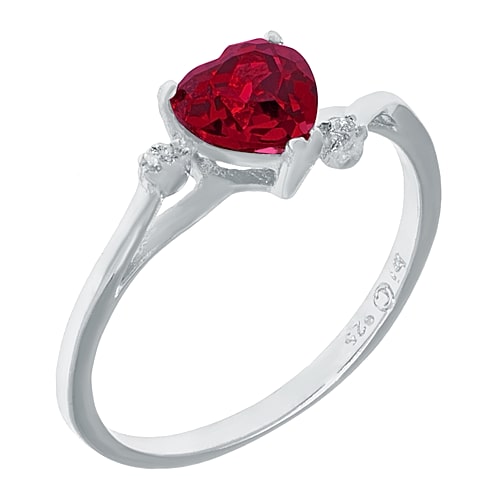 Click here for Lab-Created Ruby and Genuine White Topaz Sterling... prices