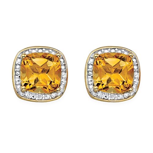 Click here for Diamond Accent Genuine Yellow Citrine 14K Gold Ove... prices