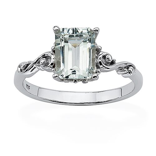 Click here for Womens Genuine Blue Aquamarine Platinum Over Silve... prices