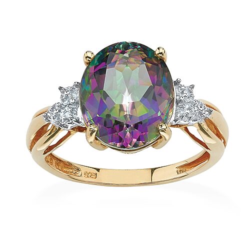 Click here for Womens Diamond Accent Genuine Mystic Fire Topaz 18... prices