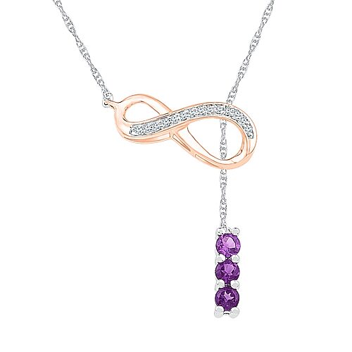 Click here for Womens Diamond Accent Genuine Purple Amethyst 10K... prices