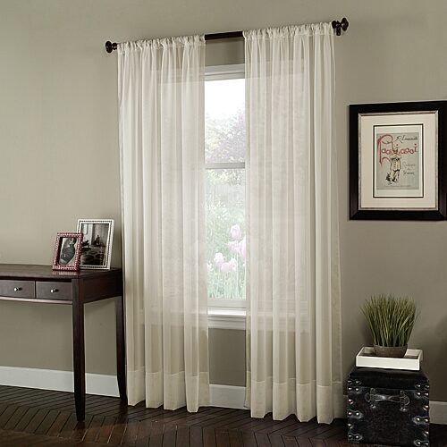 Click here for CHF Soho Voile Rod Pocket Sheer Single Curtain Pan... prices