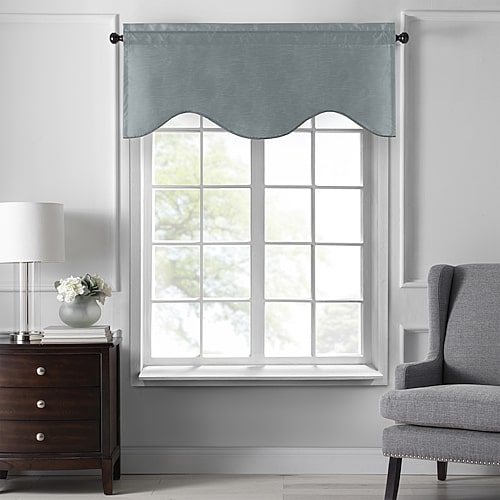 Click here for Elrene Home Fashions Colette Faux Silk Scalloped W... prices