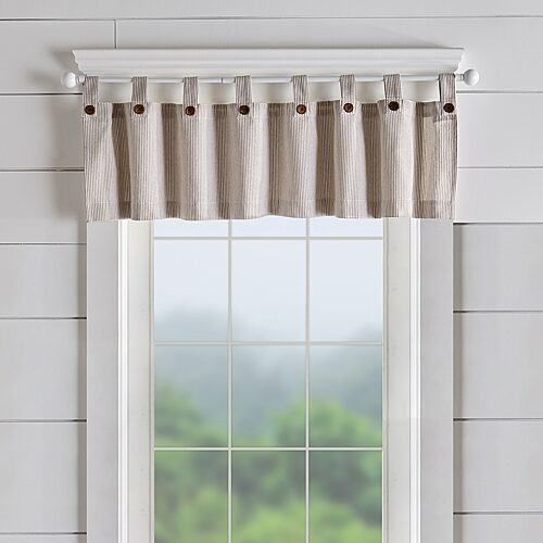 Click here for Threadmade Tucker Stripe Tab Top Valance  One Size... prices