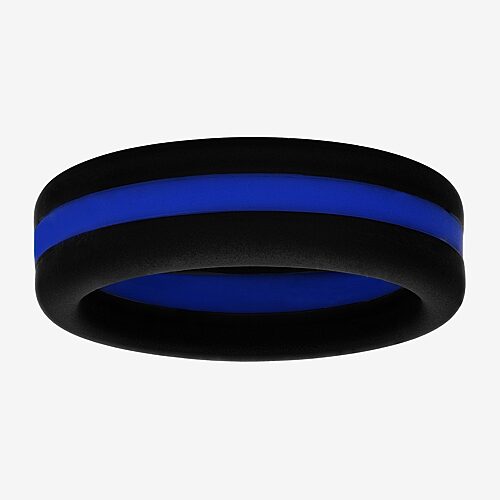 Click here for Thin Blue Line Mens 8MM Silicone Wedding Band  8 prices