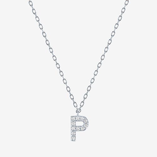 Click here for Lab-Grown (G-H / SI2-I1) Diamond Accent Initial Pe... prices