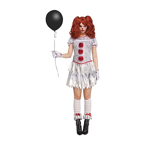 Click here for Womens Carnevil Clown Costume  Medium  White prices
