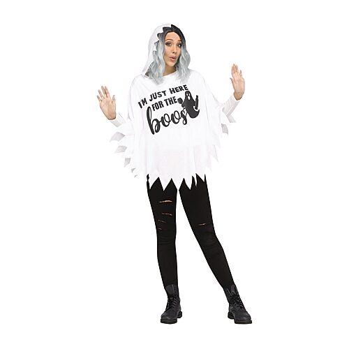 Click here for Womens Here For The Boos Only Poncho Costume  Medi... prices