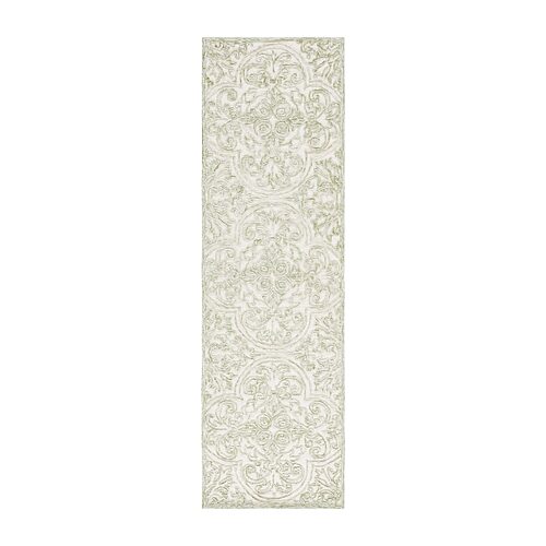 Martha Stewart Nora Medallion Hand Tufted Indoor Rectangular Accent Rug  One Size  Green