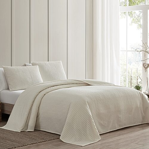 Click here for Beatrice Home Fashions Channel Chenille Bedspread... prices