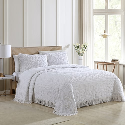 Click here for Beatrice Home Fashions Medallion Embellished Bedsp... prices