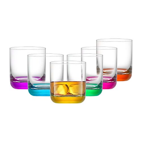 Click here for JoyJolt Hue Colored Double Old Fashion Whiskey Gla... prices