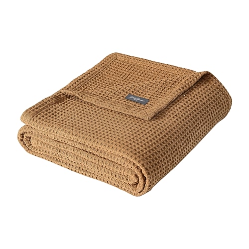 Click here for Eddie Bauer Solid Waffle 100 Cotton Blanket prices