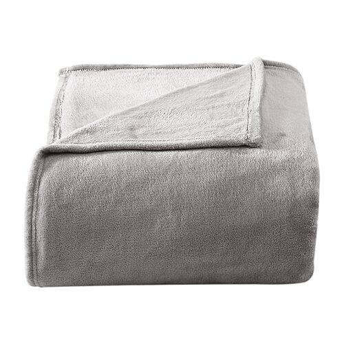 Poppy & Fritz Solid Ultra Soft Blanket  One Size  Gray