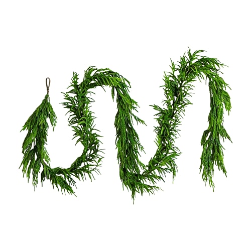 Click here for Nearly Natural 15ft Real Touch Pine Garland Wreath... prices
