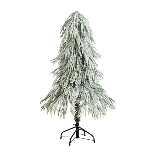 Click here for Nearly Natural 4 Foot Pre-Lit Flocked Pine Christm... prices