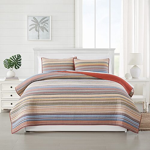 Click here for Oceanfront Resort Naples Yarn Dye Stripe 3pc. Quil... prices