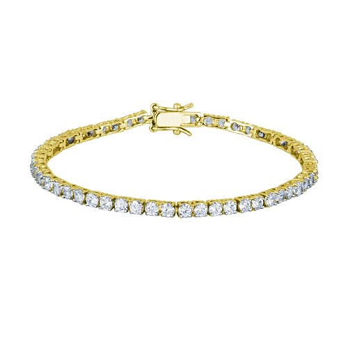 Click here for DiamonArt 18K Yellow Gold over Silver Cubic Zircon... prices