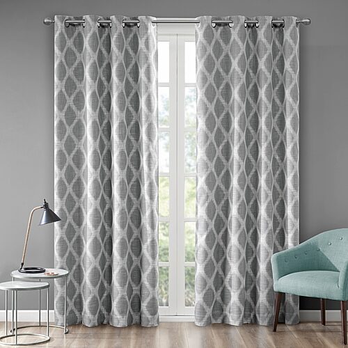 Click here for Blakesly Ikat blackout curtains for bedroom  Silve... prices