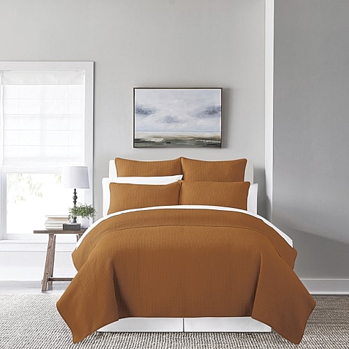 Click here for Home Expressions Geo Stitch Quilt  One Size  Brown prices