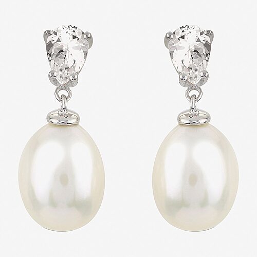 Click here for Womens White Cultured Freshwater Pearl Sterling Si... prices