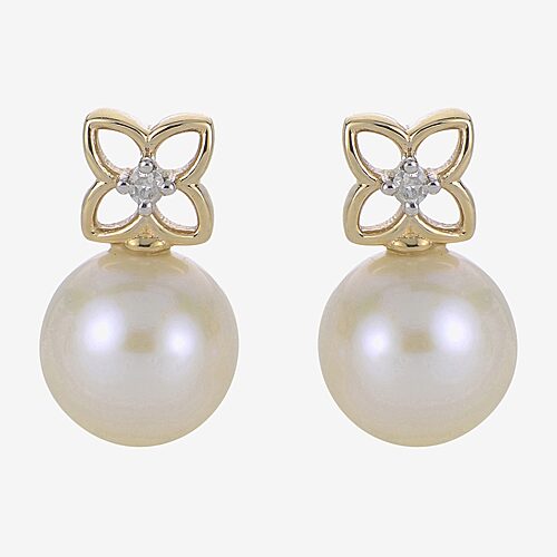 Click here for White Cultured Freshwater Pearl 14K Gold 15mm Bow... prices