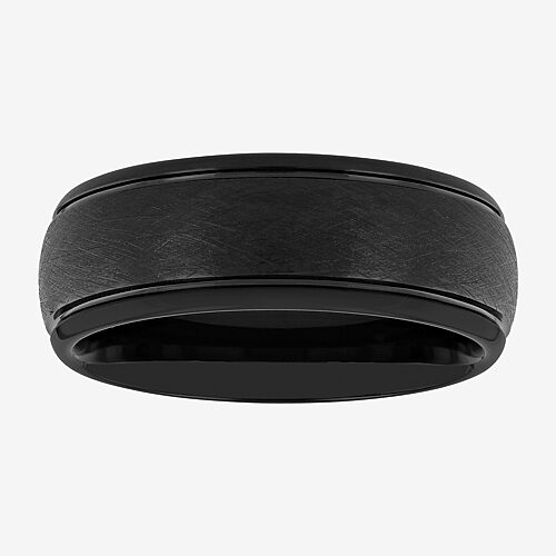 Click here for Mens 8MM Tungsten Wedding Band  13  Black prices