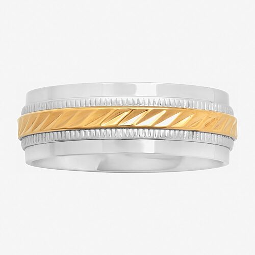 Click here for Mens 8mm Wedding Band in Stainless Steel  7 1/2  W... prices