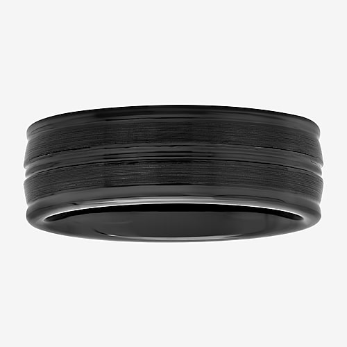Click here for Mens Striped Black Ceramic 8mm Comfort Fit Wedding... prices