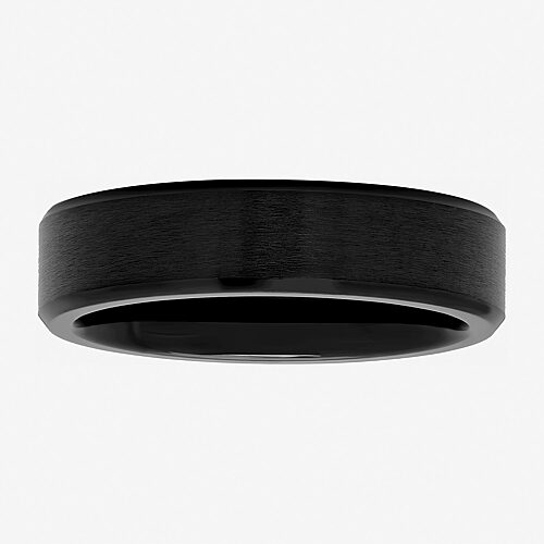 Click here for Mens 6mm Black Cobalt Wedding Band  8 1/2 prices