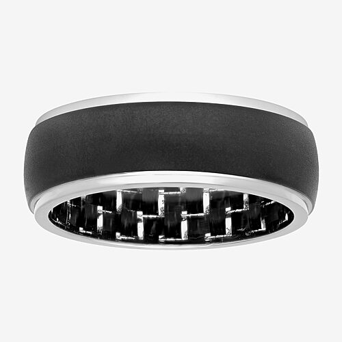 Click here for Mens 8MM Stainless Steel Wedding Band  9 1/2 prices