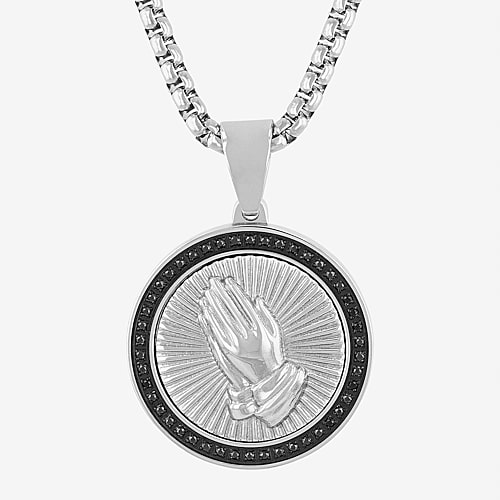 Click here for Mens 1/4 CT. T.W. Natural Diamond Stainless Steel... prices
