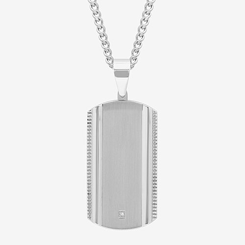 Click here for Mens Diamond Accent Natural White Diamond Stainles... prices