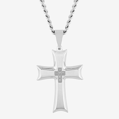 Click here for Mens Diamond Accent White Diamond Stainless Steel... prices