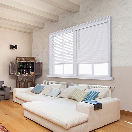 Click here for Distressed 2 1/2 Cut-To-Width Cordless Faux Wood B... prices