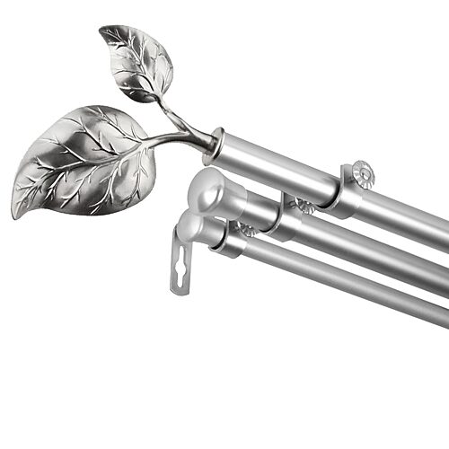 Click here for Rod Desyne Ivy Triple Curtain Rod  One Size  Silve... prices