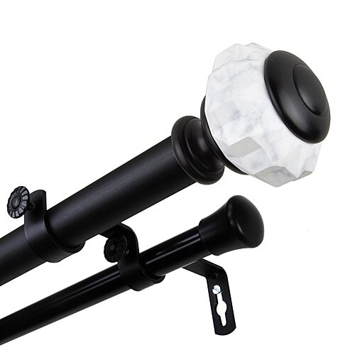 Click here for Rod Desyne Linden Double Curtain Rod  One Size  Bl... prices