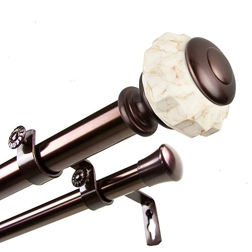 Click here for Rod Desyne Linden Double Curtain Rod  One Size  Br... prices
