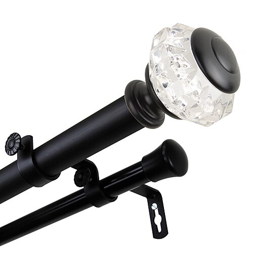 Click here for Rod Desyne Inez Double Curtain Rod  One Size  Blac... prices