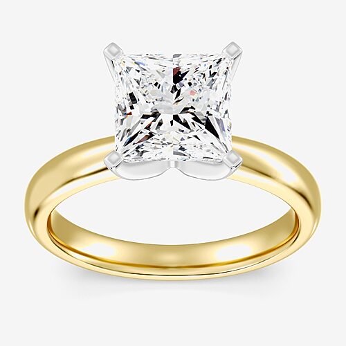 Click here for 3 CT. Princess-cut Lab-Grown (G / VS2) Diamond Sol... prices