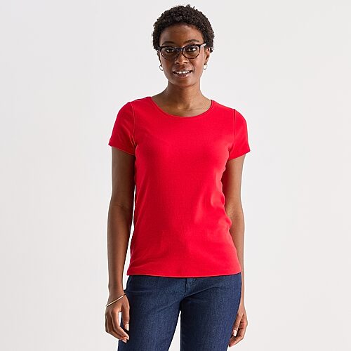 Click here for St. Johns Bay Womens Crew Neck Short Sleeve T-Shir... prices