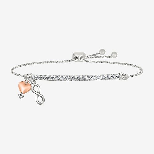 Click here for Womens Lab Created White Sapphire 10K Rose Gold St... prices