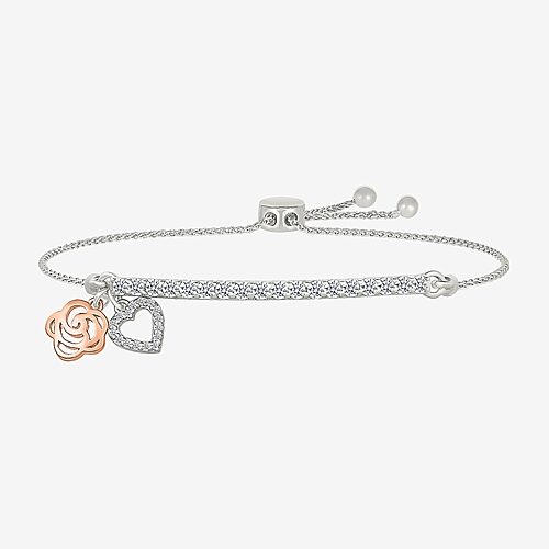 Click here for Womens Lab Created White Sapphire 10K Rose Gold St... prices