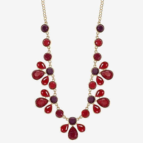 Click here for Mixit Gold Tone & Red Womens 17 Inch Collar Neckla... prices