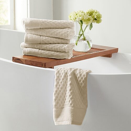 Click here for Linery Solid Cotton Textured Bath Sheet  One Size... prices