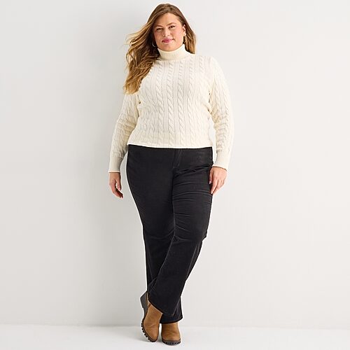 Click here for St. Johns Bay Womens Plus Mid Rise Bootcut Corduro... prices