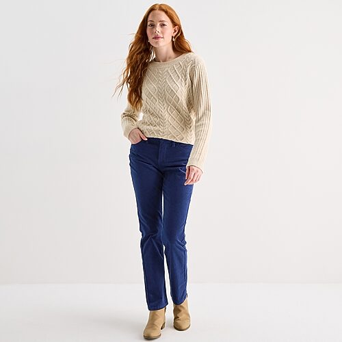 Click here for St. Johns Bay Womens Mid Rise Straight Corduroy Pa... prices