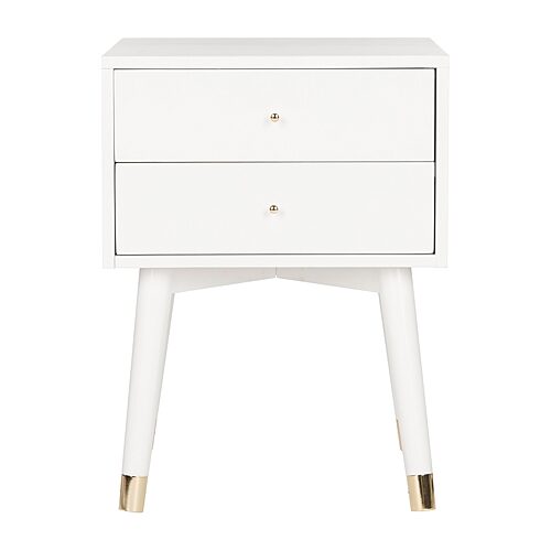 Lyla 2-Drawer Nightstand  One Size  White