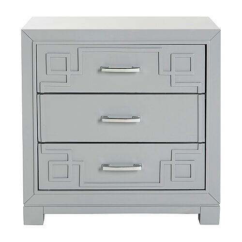 Click here for Raina 3-Drawer Nightstand  One Size  Gray prices