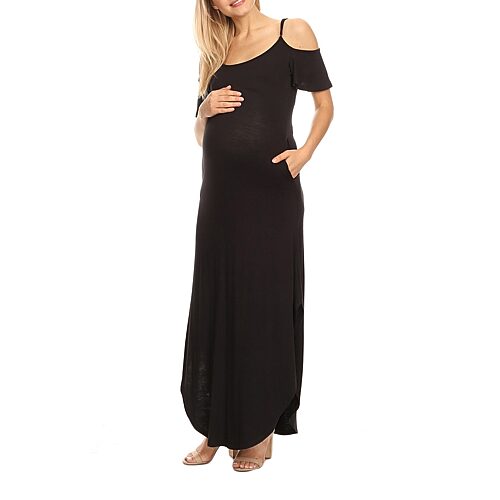 Click here for Plus Size White Mark Reta Maternity Maxi Dress prices